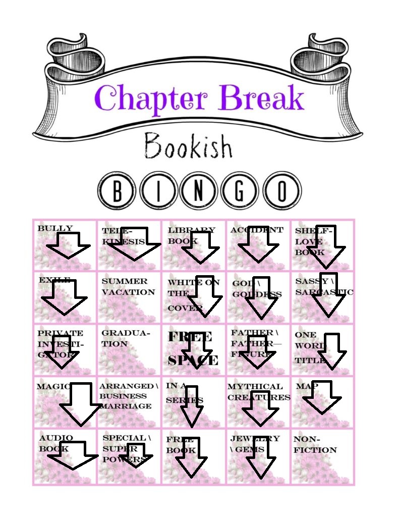 Chapter Break Bingo - June 2017 Completed Cards - Chapter Break