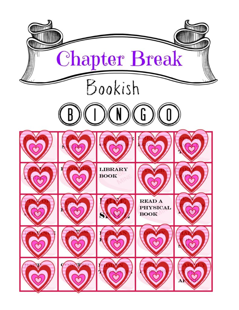 Chapter Break Bingo - February 2020 Completed Cards - Chapter Break