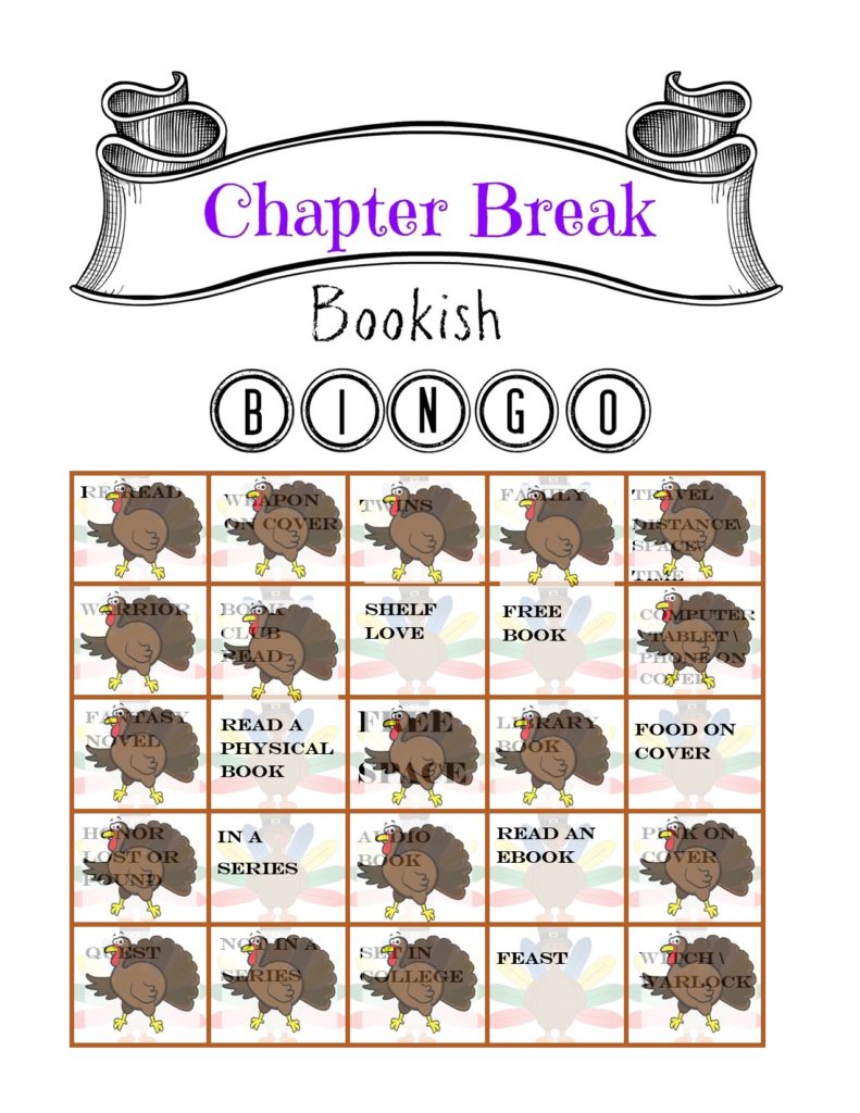 Chapter Break Bingo - November 2020 Completed Cards - Chapter Break