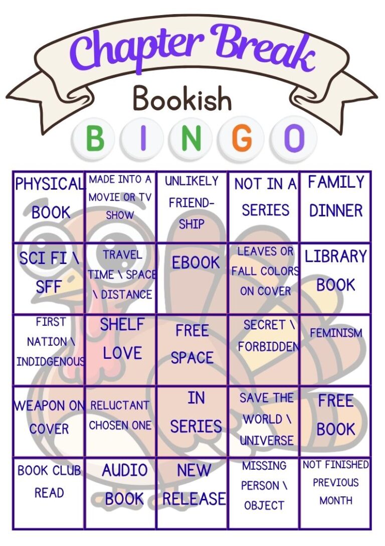 Chapter Break Bingo - November 2025 - Chapter Break